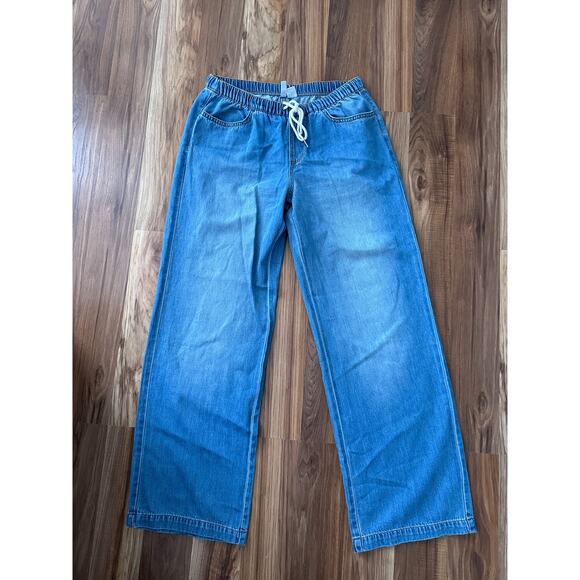 H&M | Pants & Jumpsuits | Hm X Divided Light Blue Wide Leg Baggy Pants ...